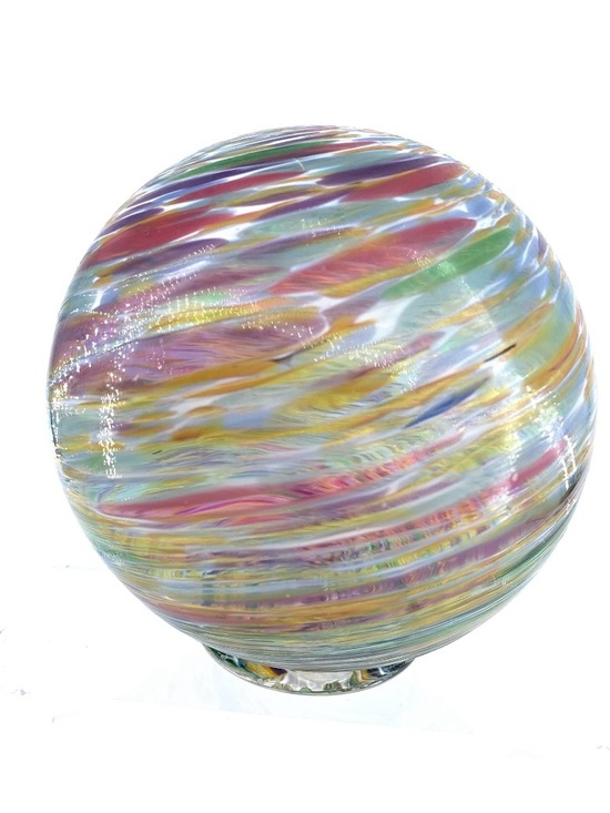 Elements Glass | Art | Elements Glass Art Glass Orb 6 Multicolor Swirl ...